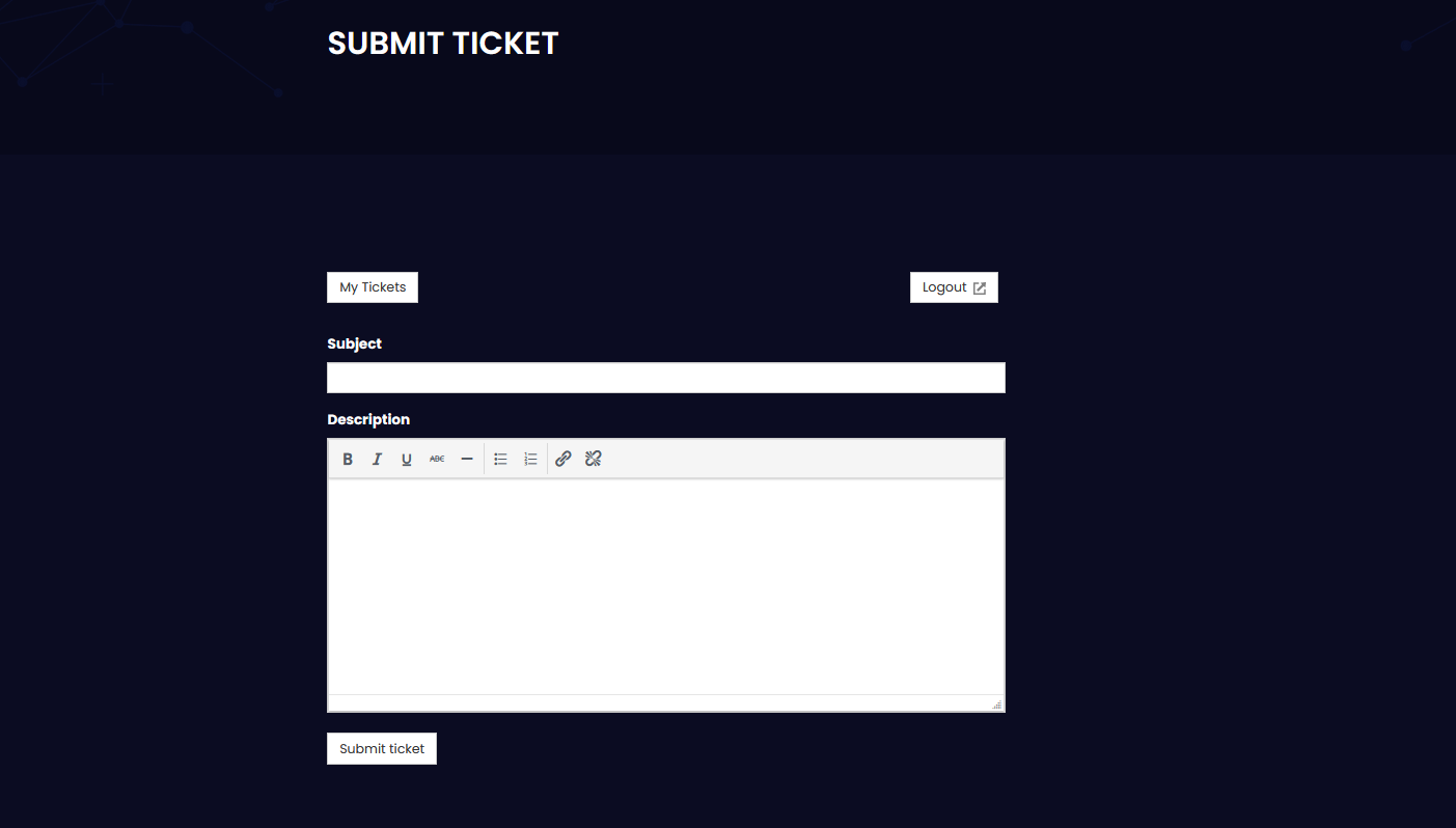 Submit Ticket - War Riders